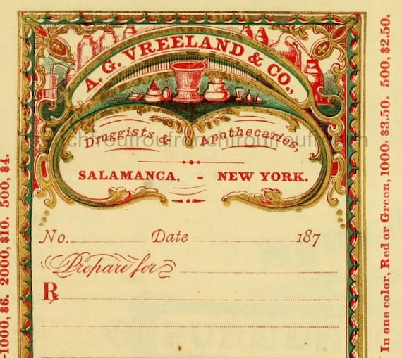 Items similar to antique pharmacy apothecary labels 1876 illustration ...