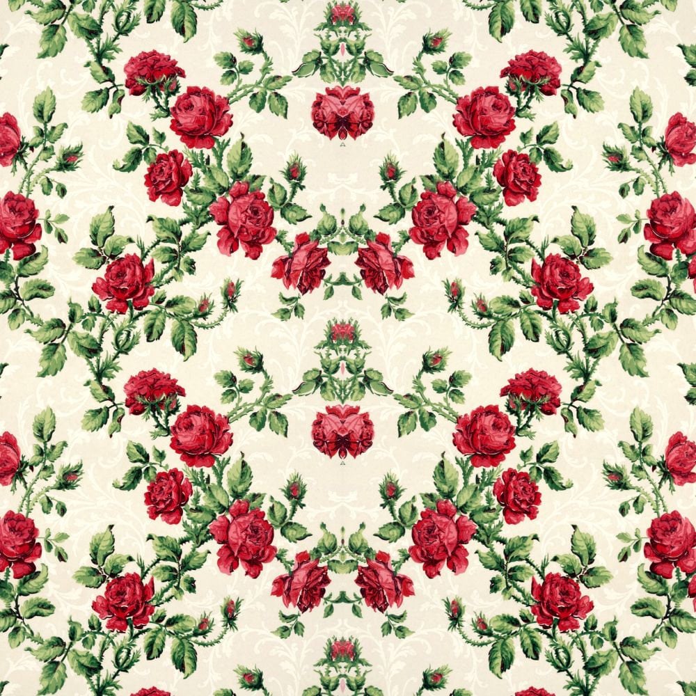 Wallpaper Pattern Red Rose