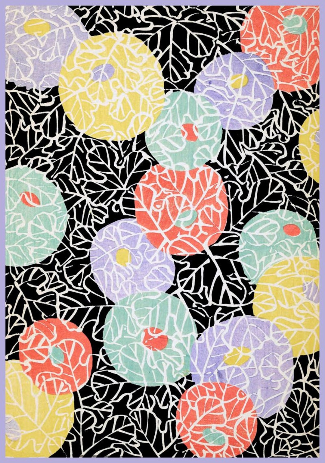 Antique Japanese Wallpaper Pattern Colorful Lanterns Illustration ...