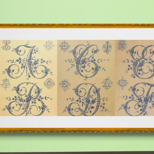 Printable ALPHABET PATTERN Complete Antique French Victorian - Etsy