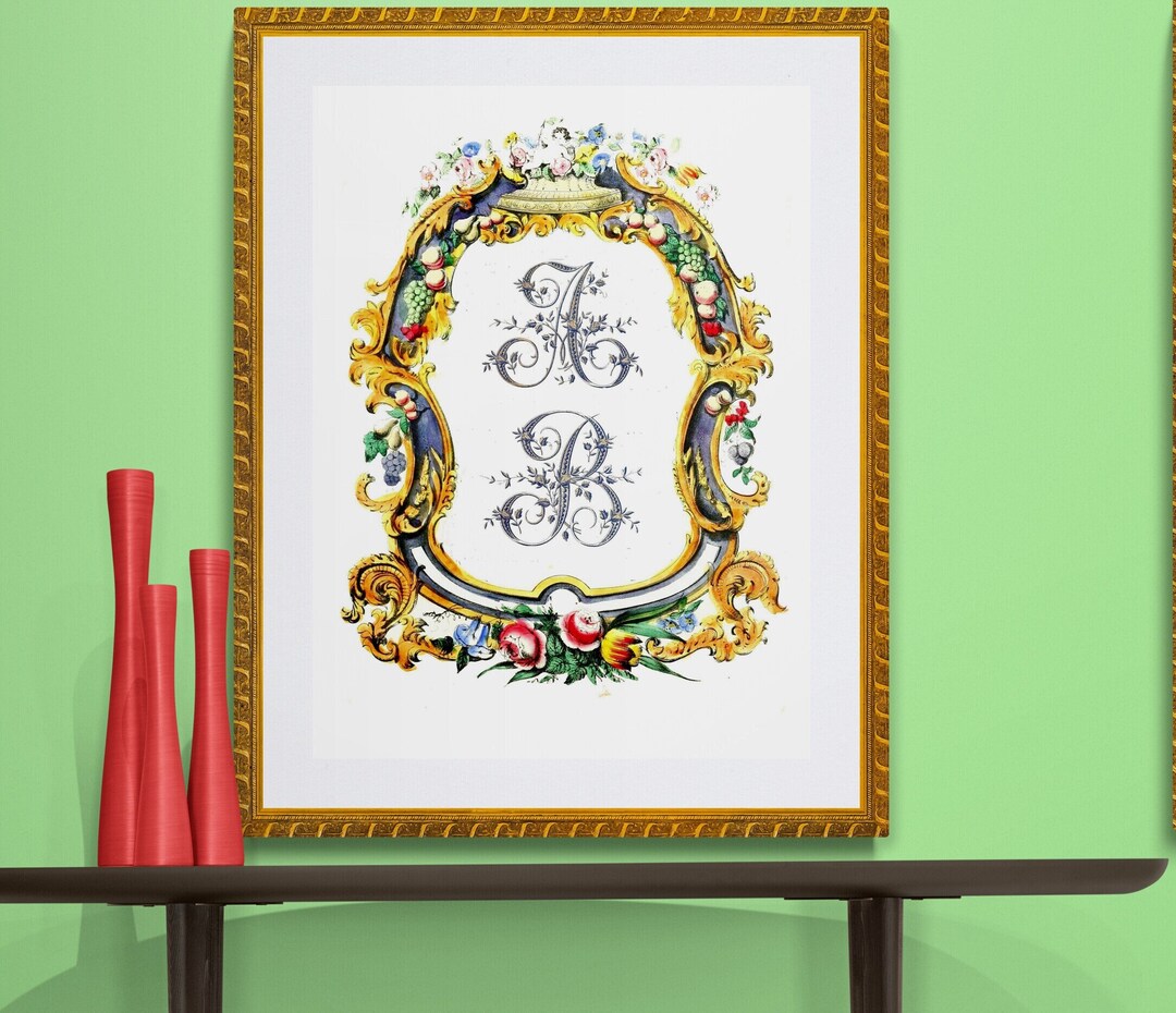 French Chateau , Roses and Angel Frame Louis XVI Style, Illustration ...
