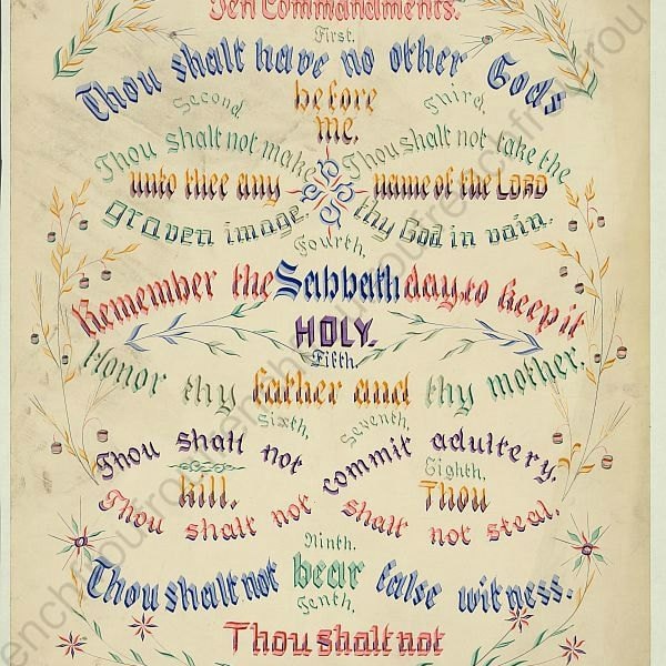 Ten Commandments Calligraphy - Etsy