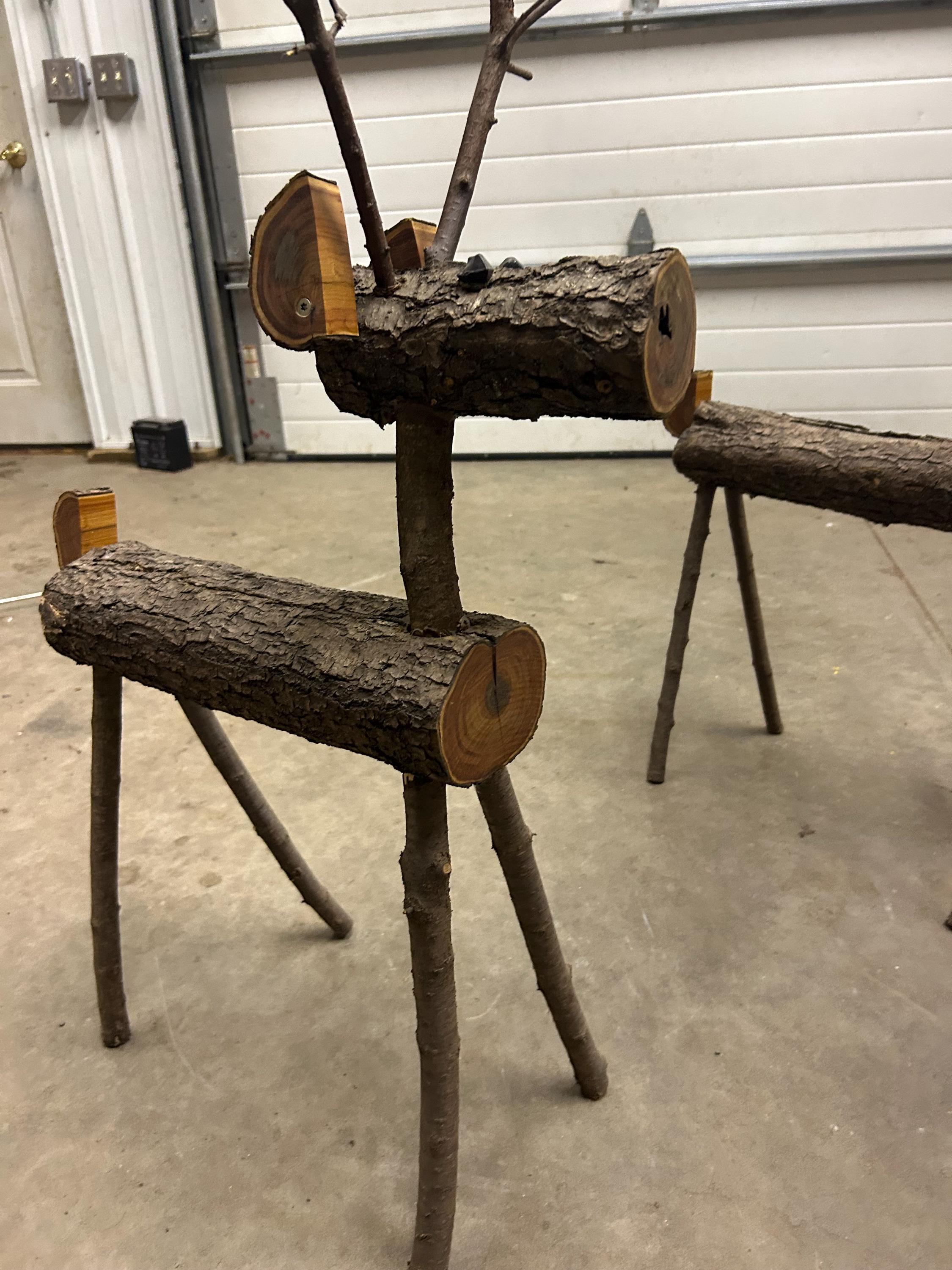 Elegant Winter Wooden Reindeer - Etsy