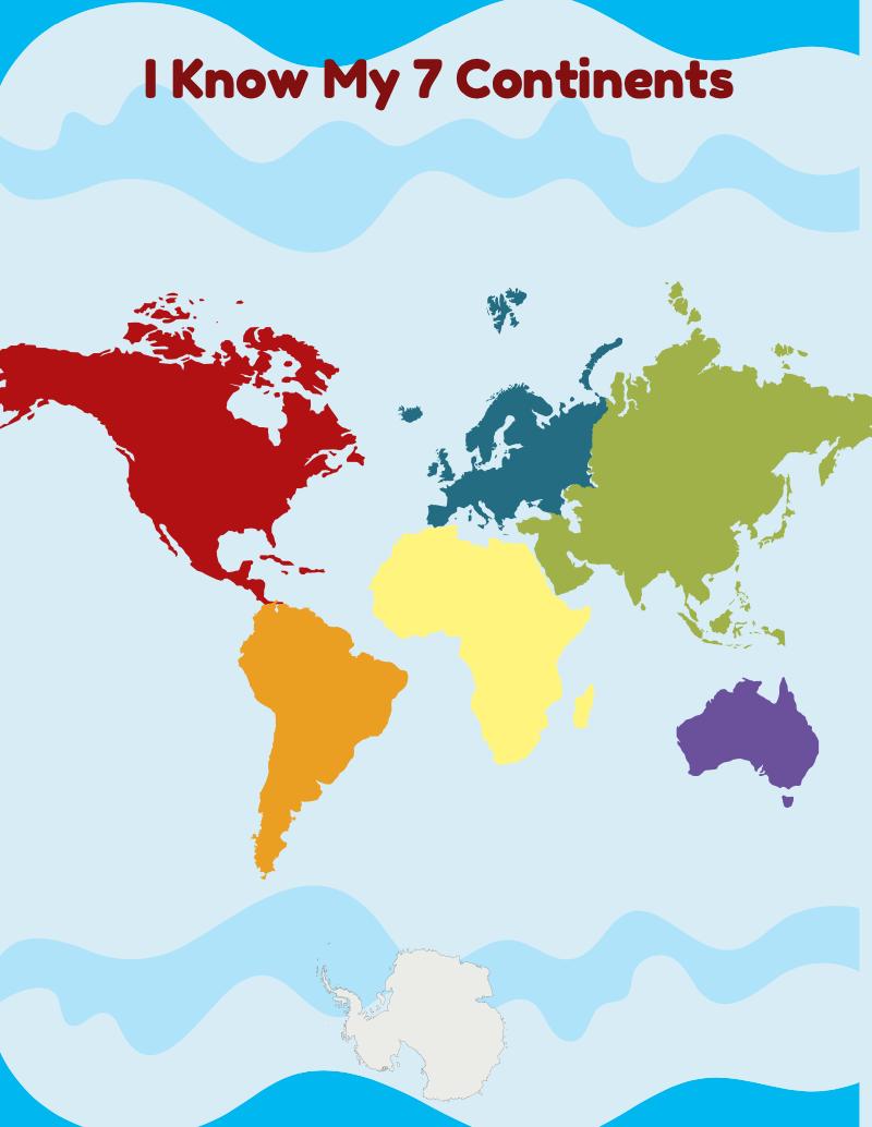 Seven Continents Busybook Worksheet - Etsy