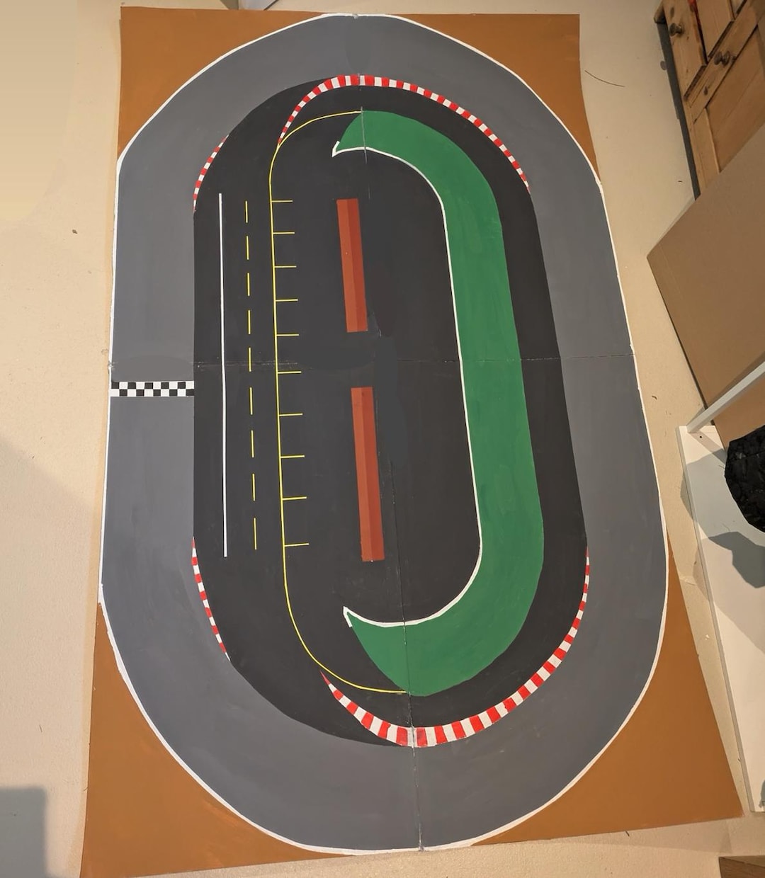 Nascar Race Track for Matchbox Sized Cars With Rumble Strips - Etsy