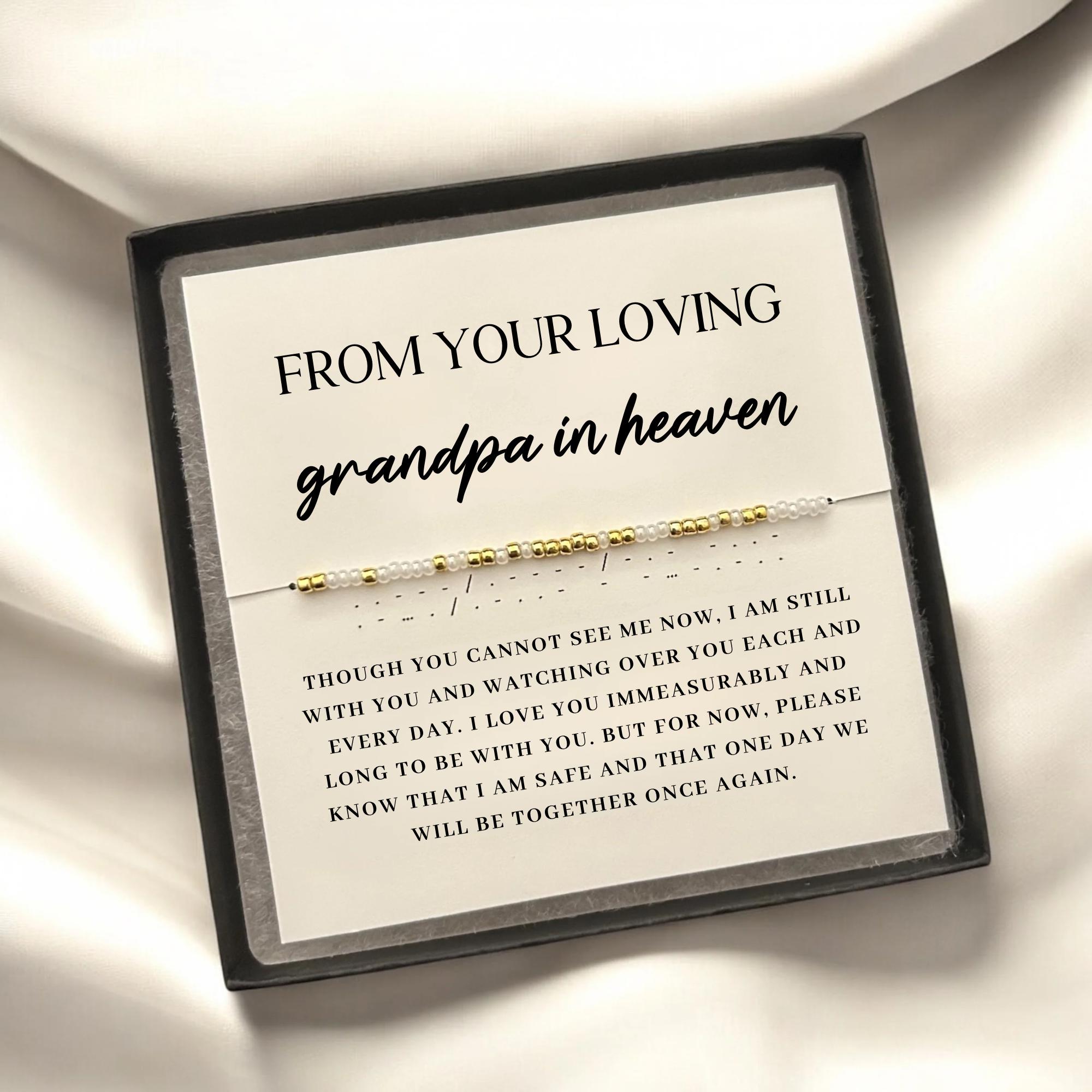 Loss of Grandpa Grandfather Memorial Gift for Granddaughter Morse Code ...