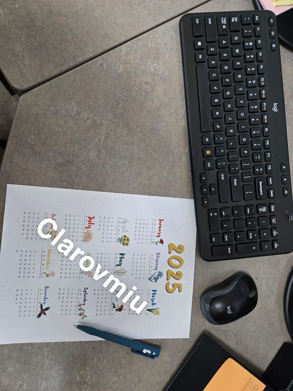 Yearly Calendar 2025 / Pdf - Etsy