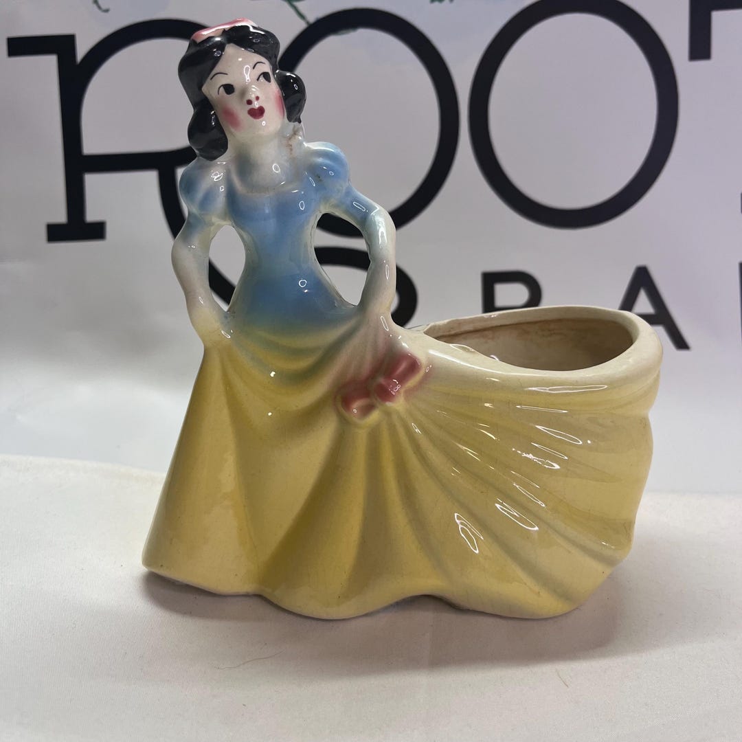 Walt Disney Snow White Vintage Ceramic Planter [e606] - Etsy