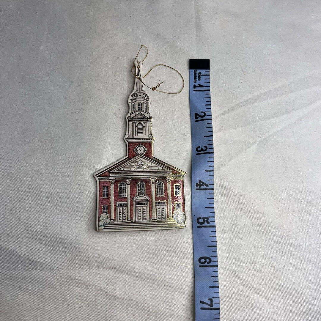 Vintage 1993 New England Churches by Victor Valla Christmas Ornament B ...