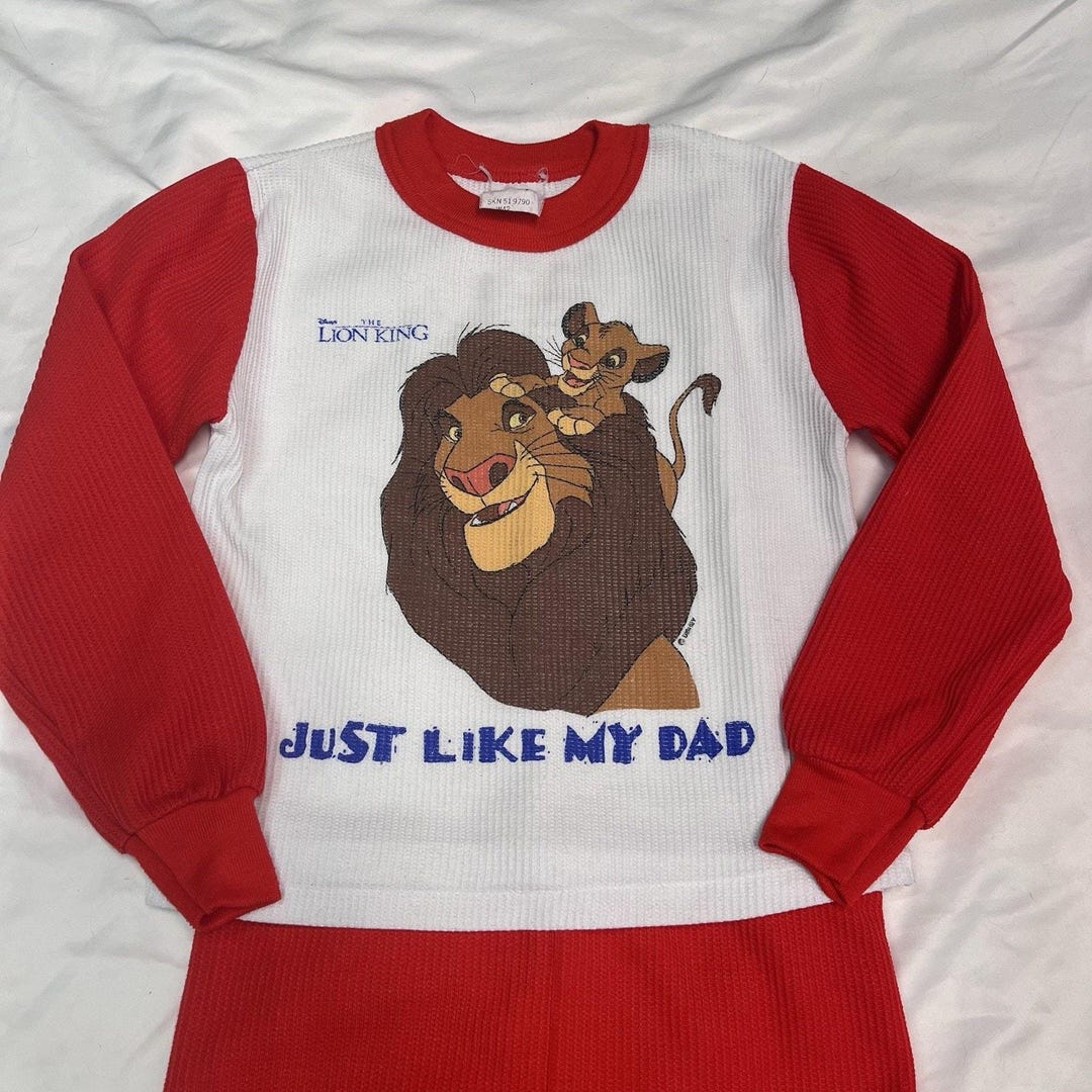 Vintage Wormser Disney’s the Lion King “just Like My Dad” Thermal ...