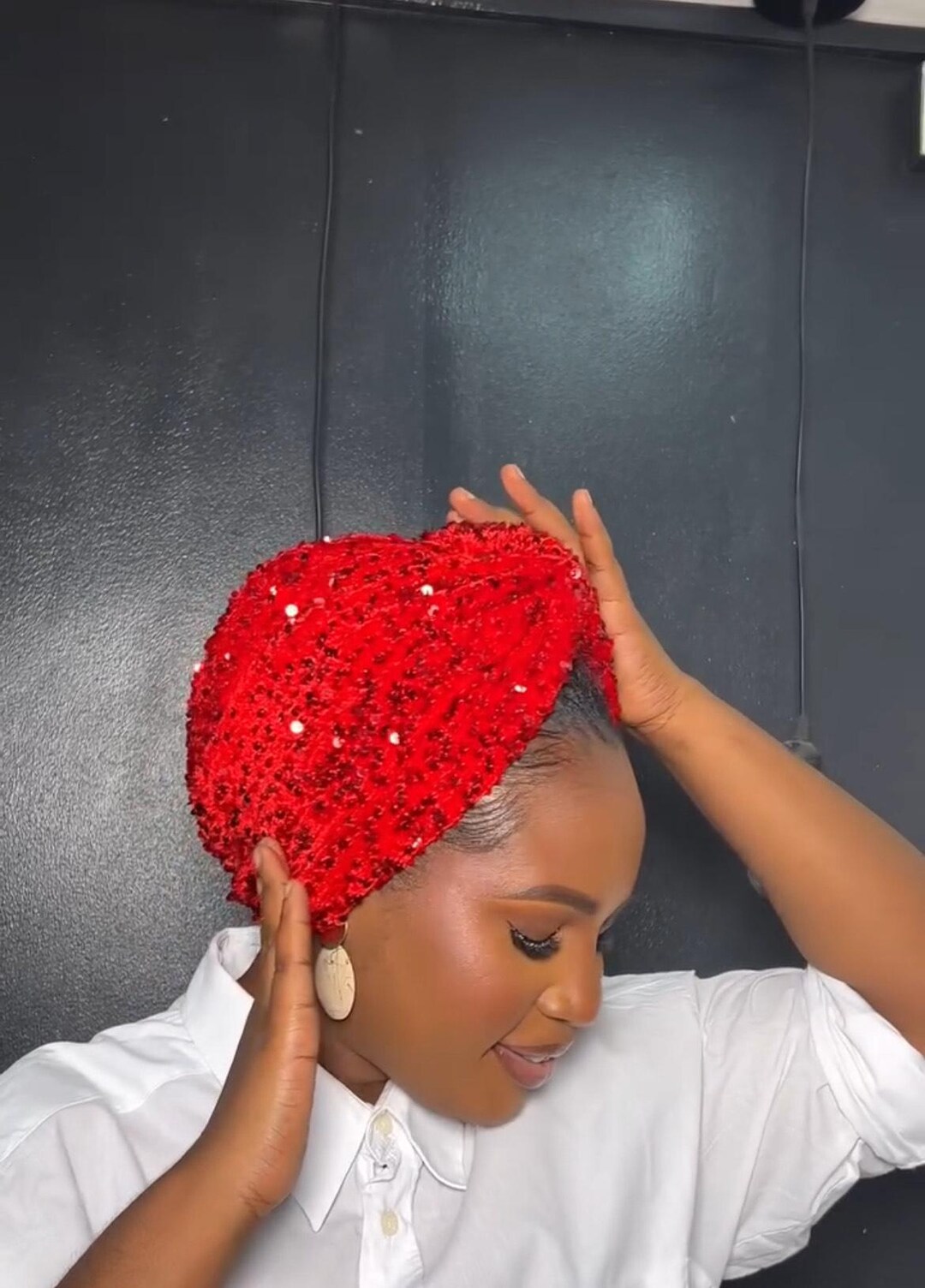 Handmade Sequin Turban Headwrap: Elegant African Head Tie - Etsy