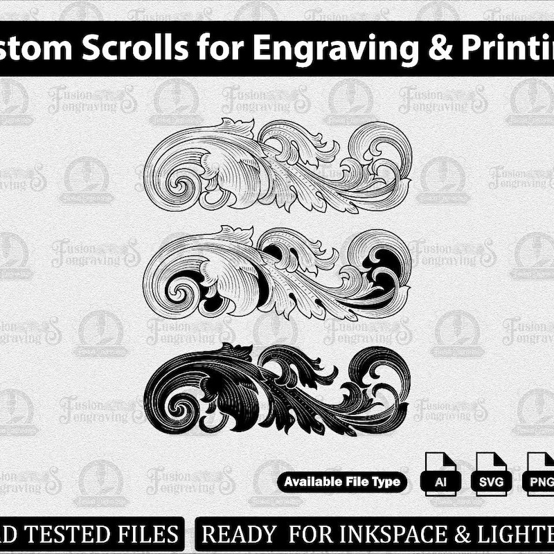 Floral Scroll Design - Etsy