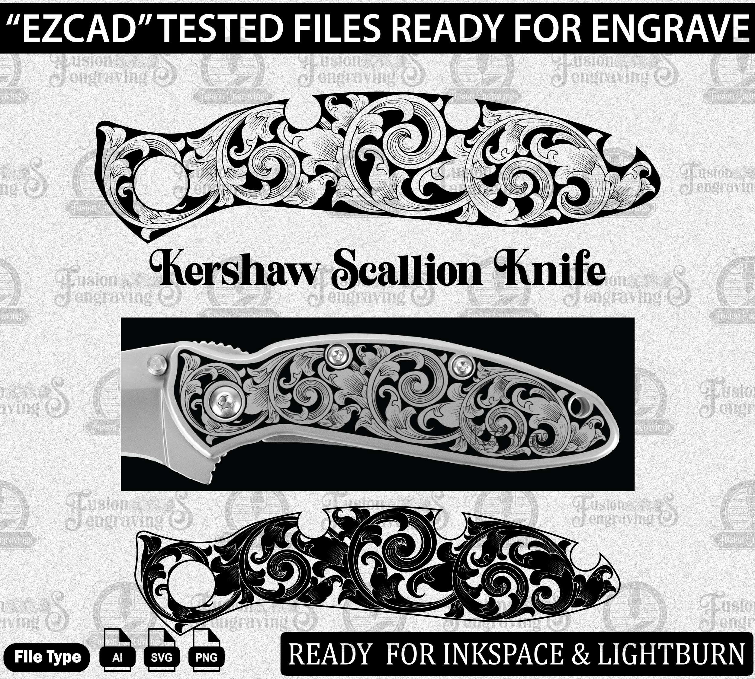 Kershaw Scallion Scroll Design SVG. Kershaw Knife Scroll Work SVG ...