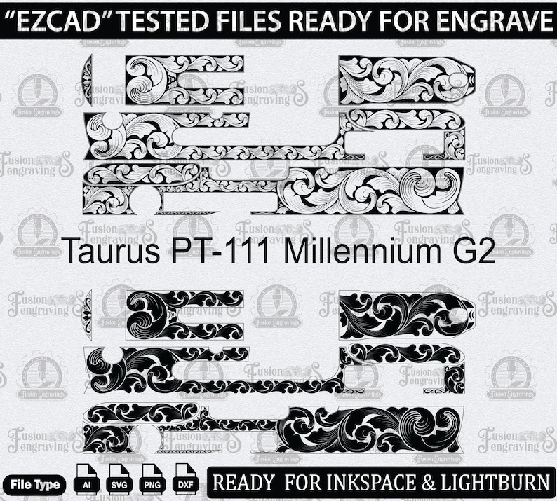 Taurus PT-111 Millennium G2 Scroll Work SVG, Taurus PT-111 Millennium ...