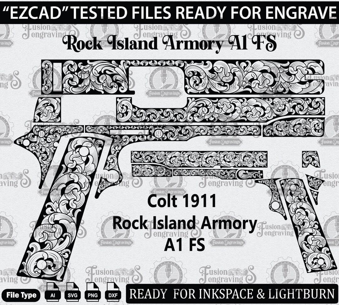 Rock Island Armory Engraving Design SVG, Rock Island Armory A1 FS ...