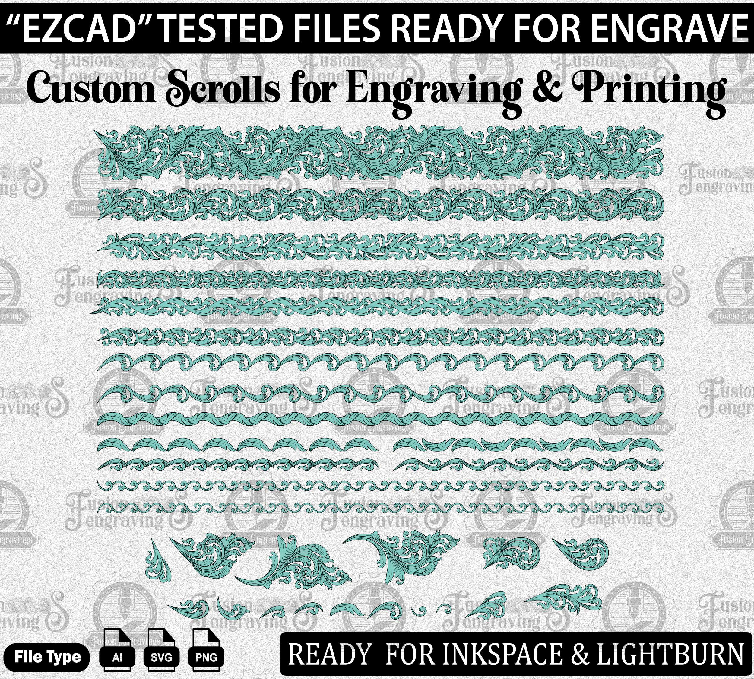 Custom Scroll Design Svg Custom Slide Scroll Scroll Pattern Scroll Design Firearms Scroll 9425