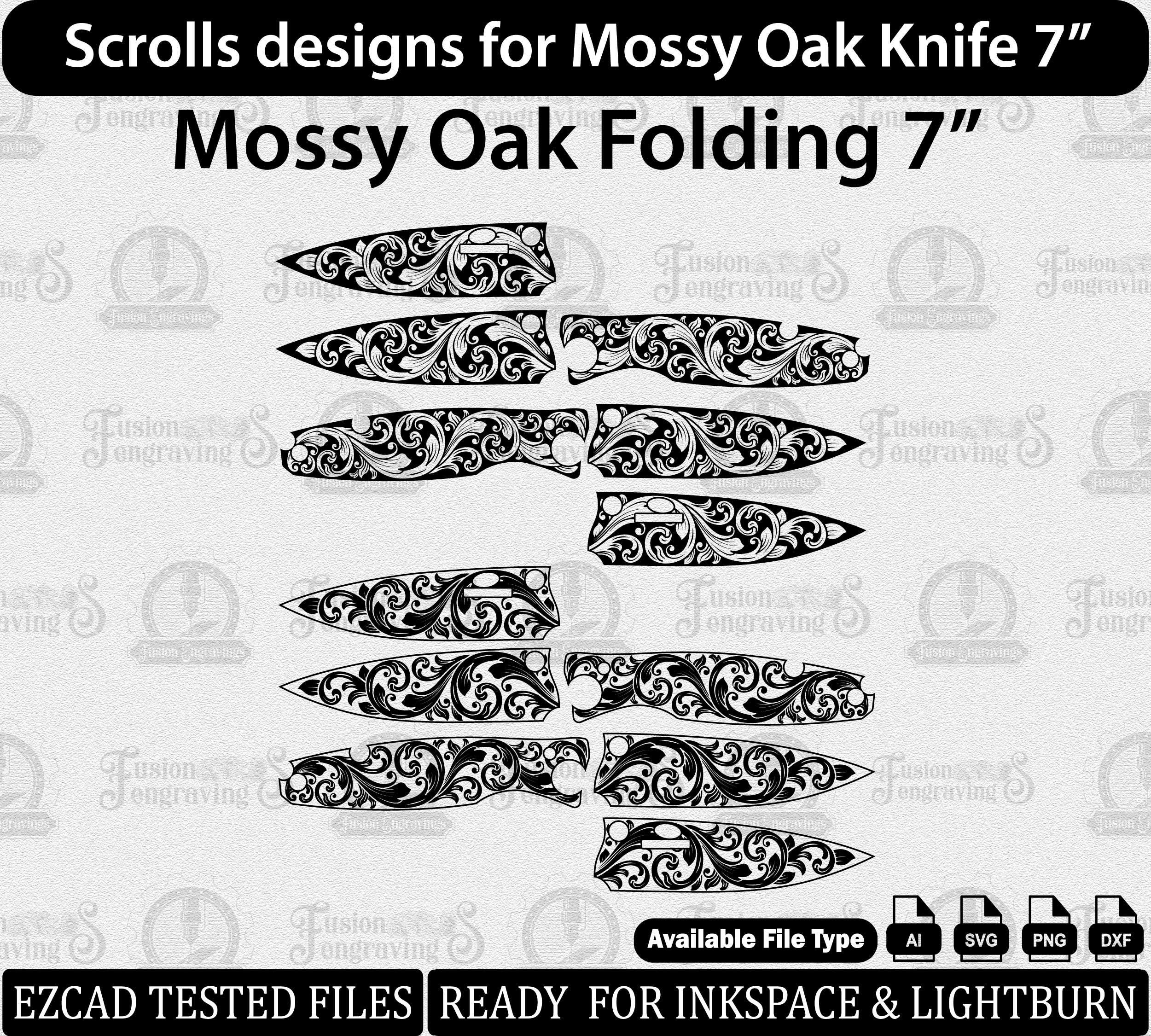 Mossy Oak Folding Knife Scroll Design SVG (digital Download). - Etsy