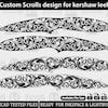 Custom Scroll Design SVG for Laser Engraving and Printing, Floral Scroll, SVG Scroll, Scroll SVG ...