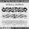 Custom Scroll Design SVG for Laser Engraving and Printing, Floral Scroll, SVG Scroll, Scroll SVG ...