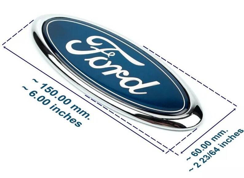 Ford Emblem Logo, 150mm 6inch, Front or Rear Self Adhesive Badge ...
