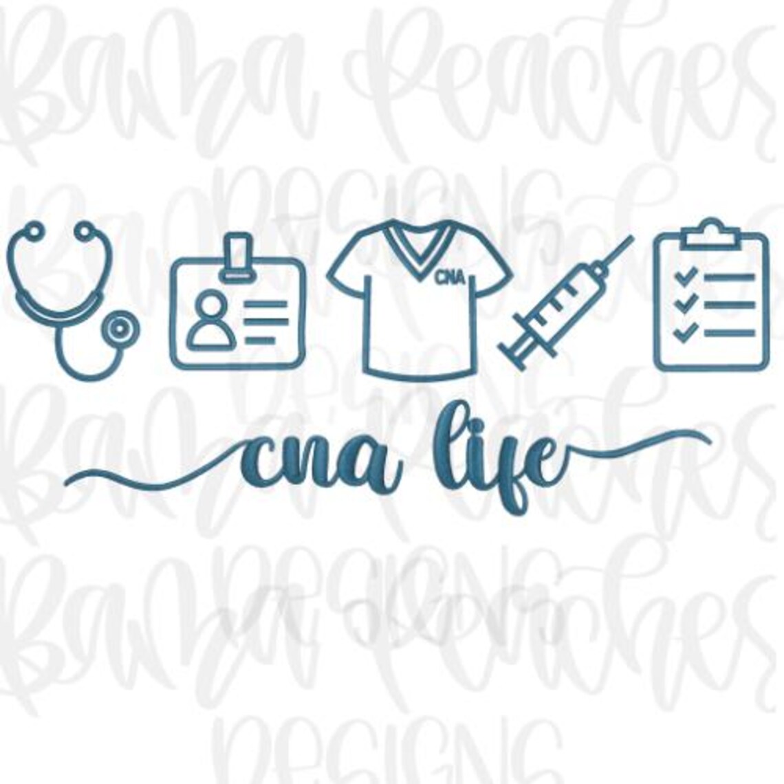 CNA Life Embroidery Download, Nurse, Icons, Machine Embroidery - Etsy