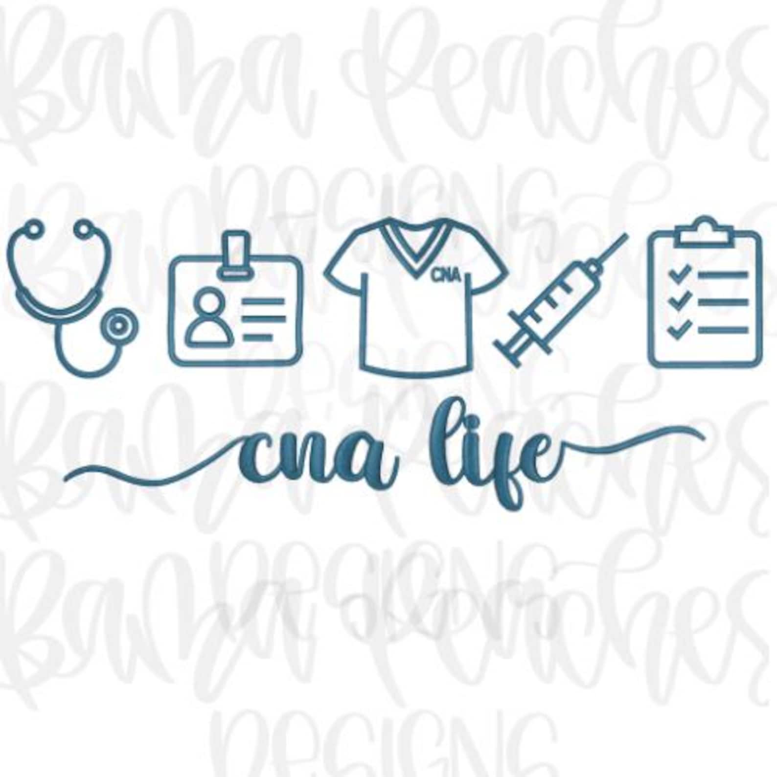 CNA Life Embroidery Download, Nurse, Icons, Machine Embroidery - Etsy