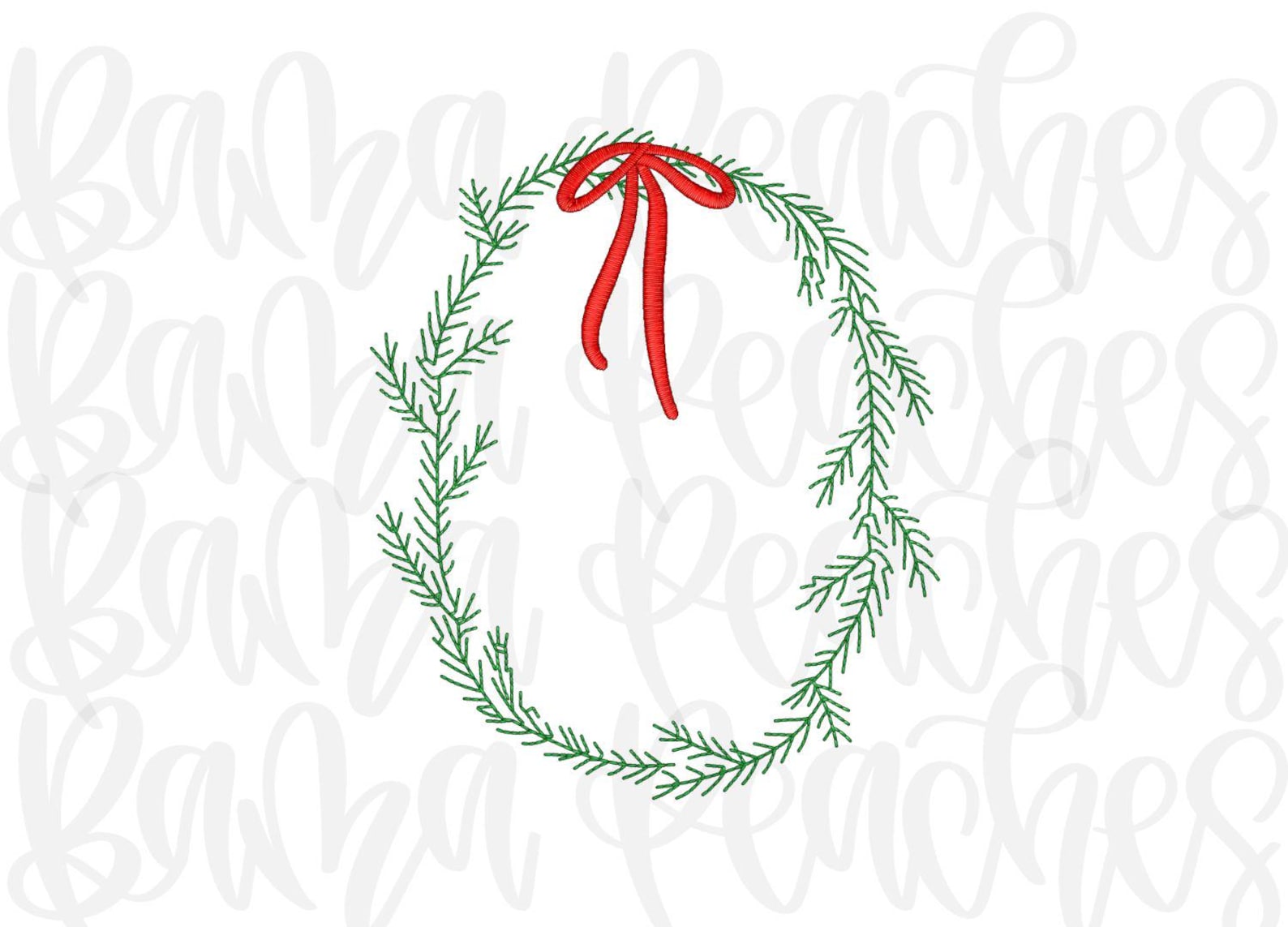 Greenery Bow Frame, Machine Embroidery Download - Etsy