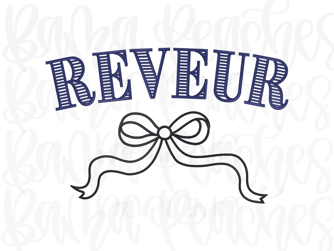 Reveur Bow Embroidery Download - Etsy