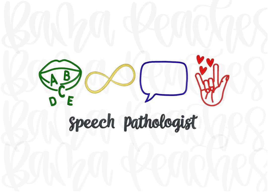 Speech Pathologist Infinity, Machine Embroidery - Etsy