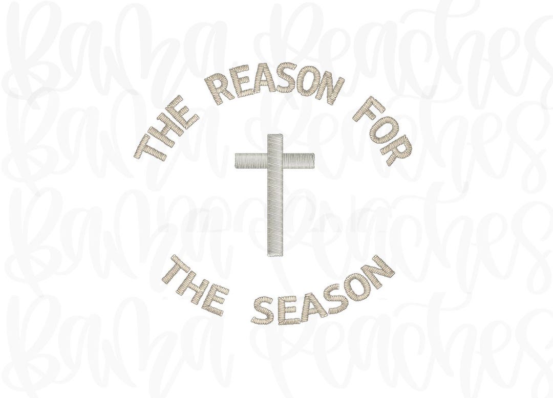 The Reason for the Season Hat Embroidery Download, CROSS Puff Machine ...