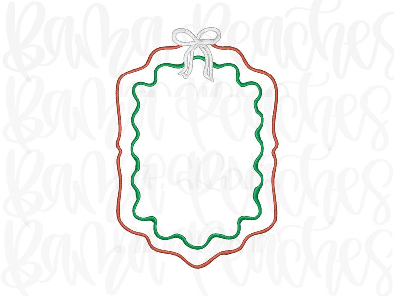 Bow Frames Embroidery Download, Cutesy Bow Embroidery, Monogram ...