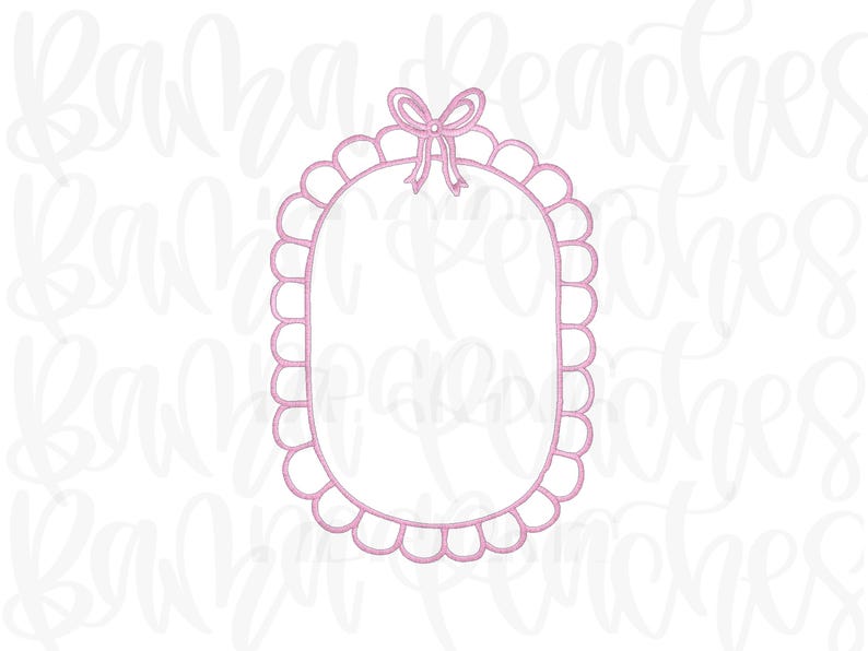 Bow Frames Embroidery Download, Cutesy Bow Embroidery, Monogram ...