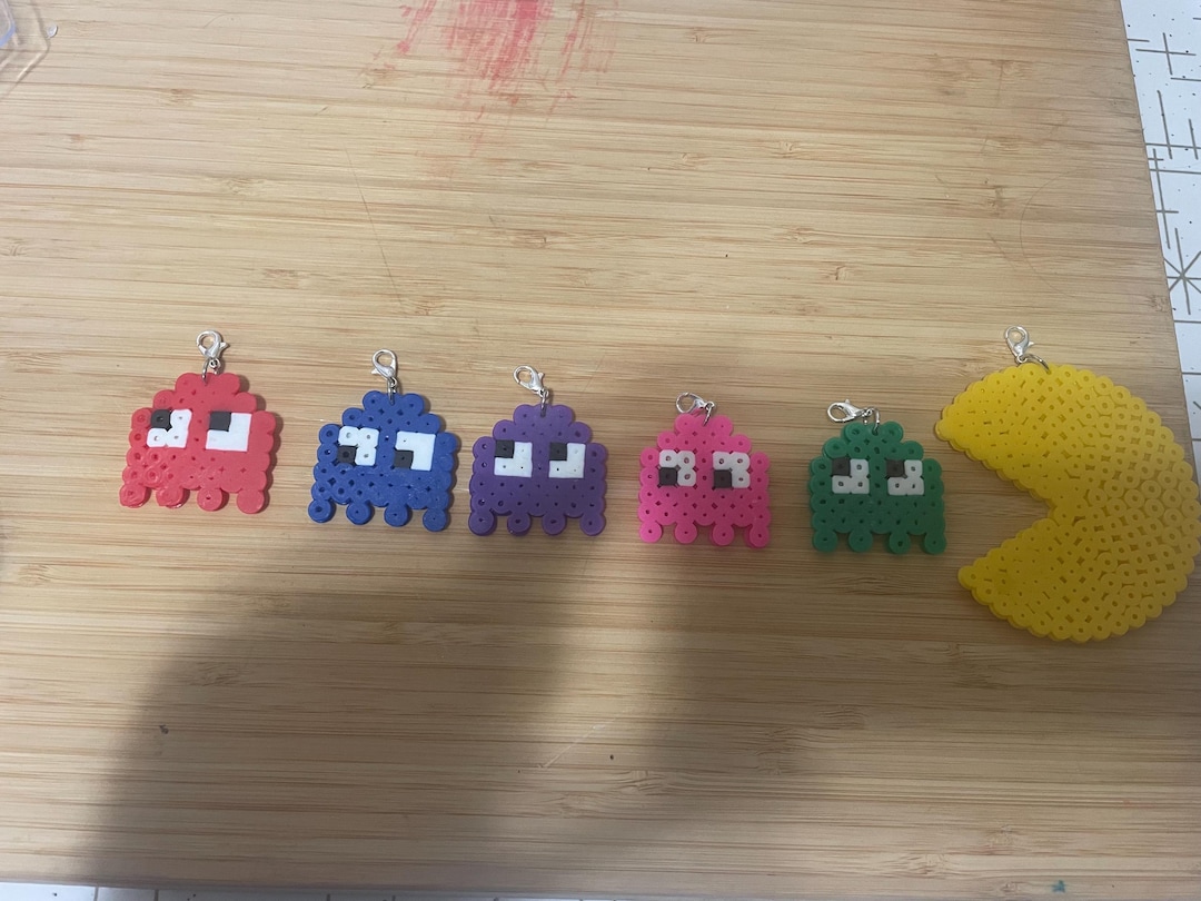 Pac-man Melting, Beads Keychains - Etsy