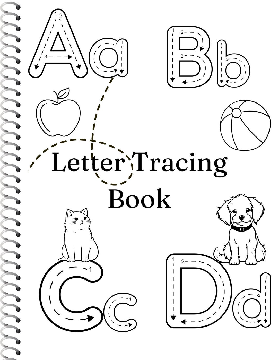 Letter Tracing Book - Digital & Printable - Etsy