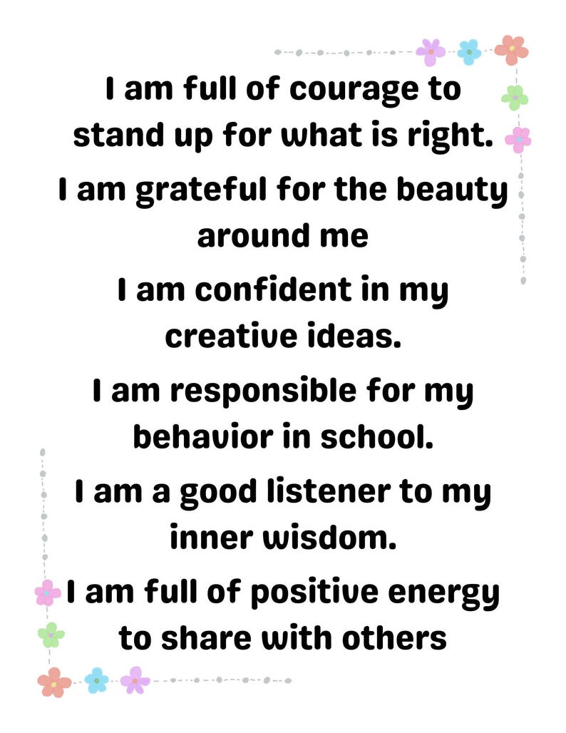 300 Positive Affirmations for Kids – Printable Cards to Inspire ...