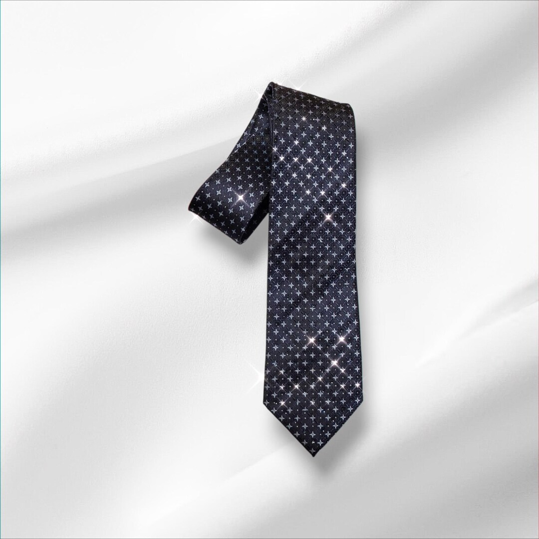Korean Men's Tie With Crystal Rhinestones. Handmade and Sparkling. - Etsy