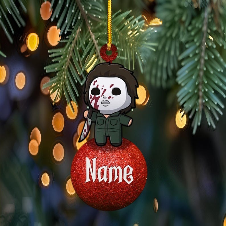 Personalized Name Horror Movies Characters Christmas Ornament, Xmas ...