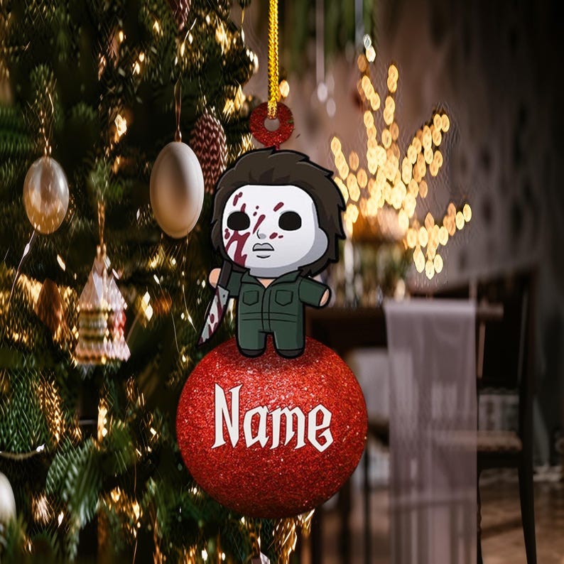 Personalized Name Horror Movies Characters Christmas Ornament, Xmas ...