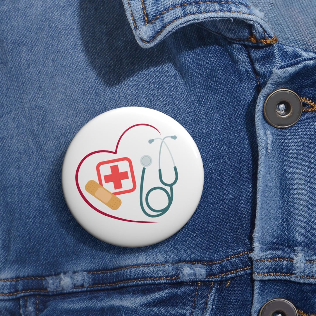 Stethoscope Pin Buttons, Medical Badge, Medical Care Pin, Nurse Badge ...