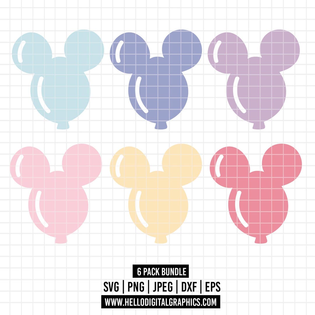 2786 - Disneyy Ballons Pack SVG, EPS, PNG - Disneey Ballons Clipart ...