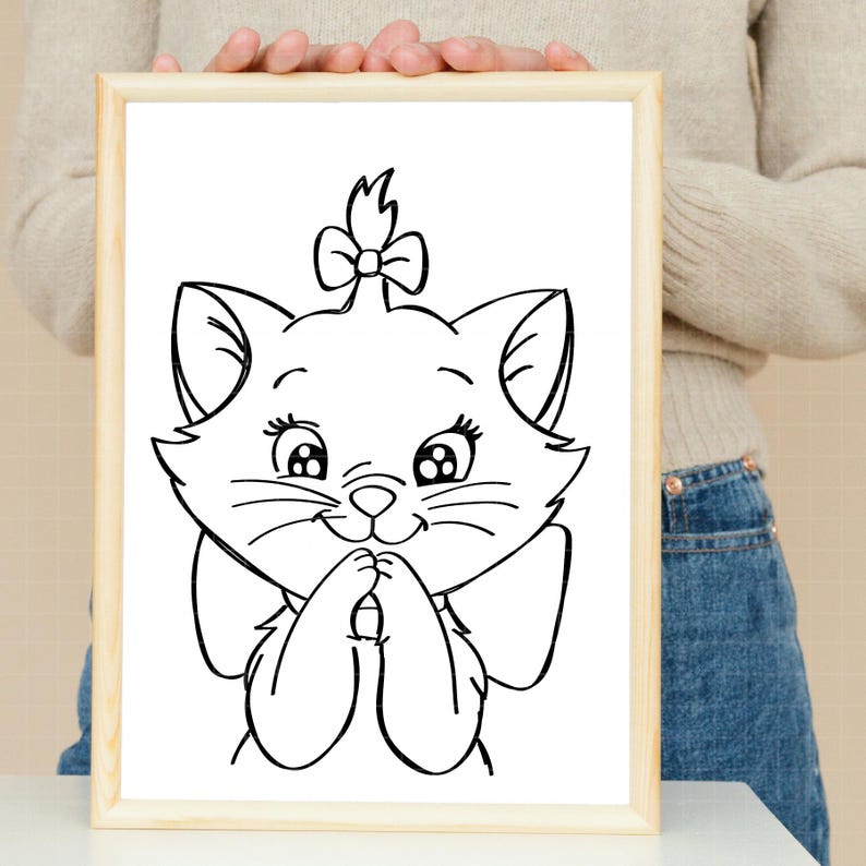 2100 Marie Aristocats SVG, Marie Png Dxf Clipart , Cut File Outline ...