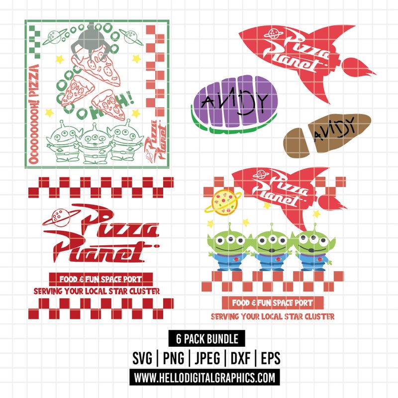 Pizza Planet Logo - Etsy