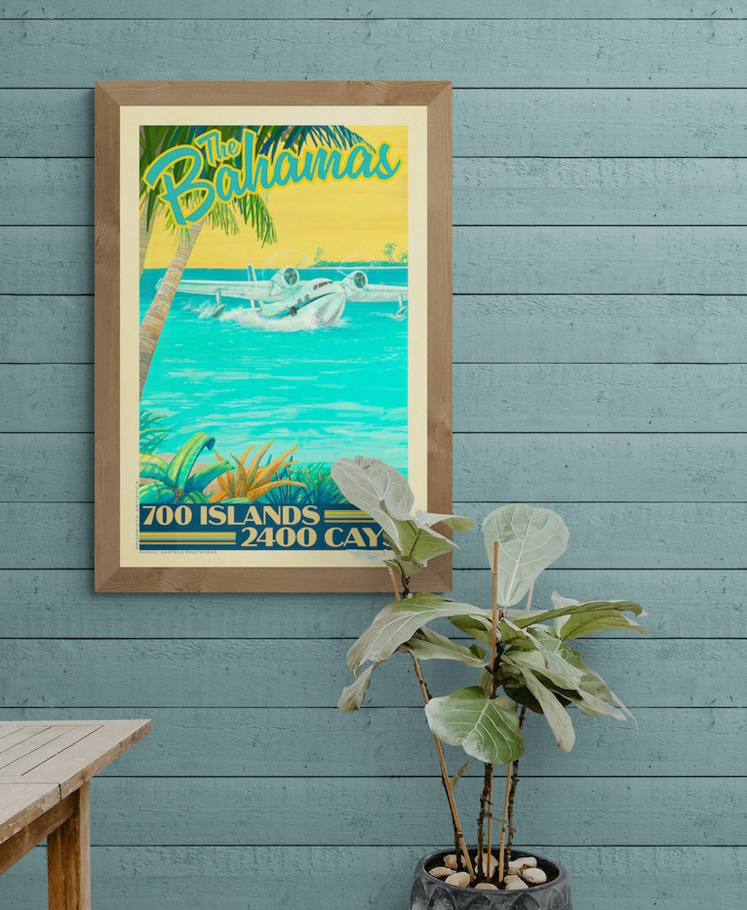 Bahamas Vintage Style Travel Poster | Bahamas Art, Bahamas Travel ...
