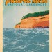 Pictured Rocks National Lake Shore Vintage Style Travel Poster ...