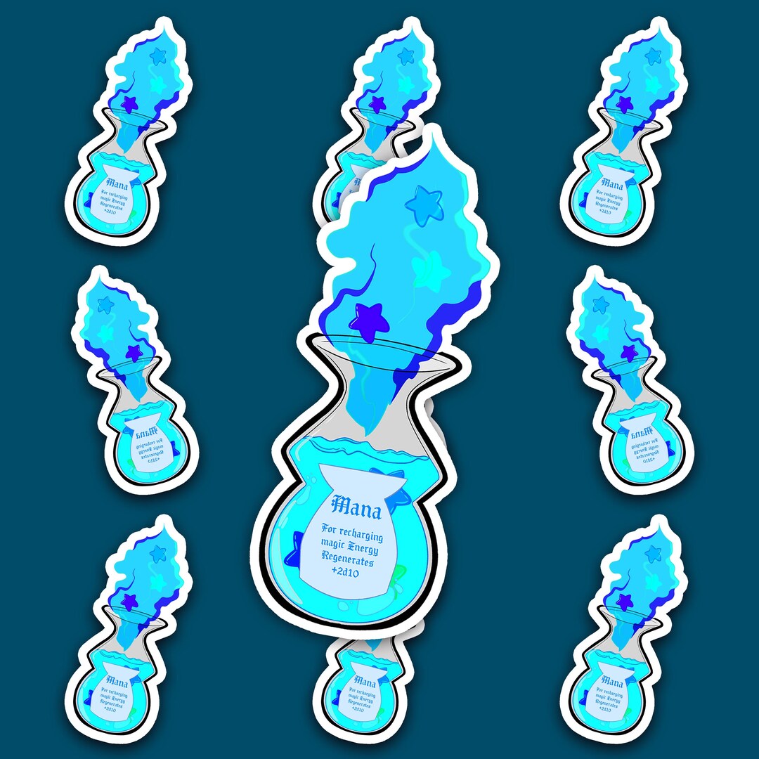 DND Mana Potion Vinyl Sticker, Gamer RPG Decal - Etsy
