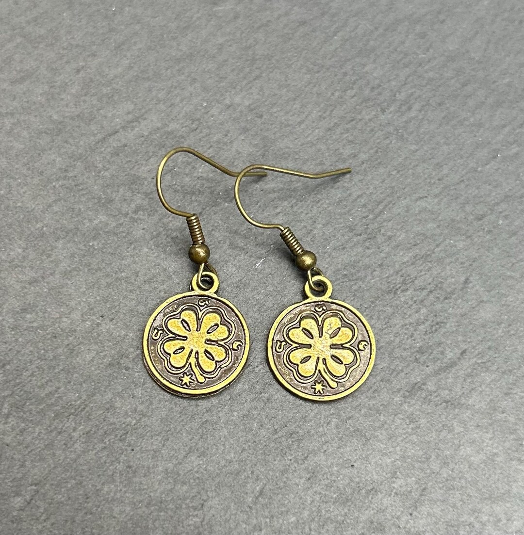 Small Bronze Four Leaf Clover Coin- Lightweight Irish Luck Lucky ...