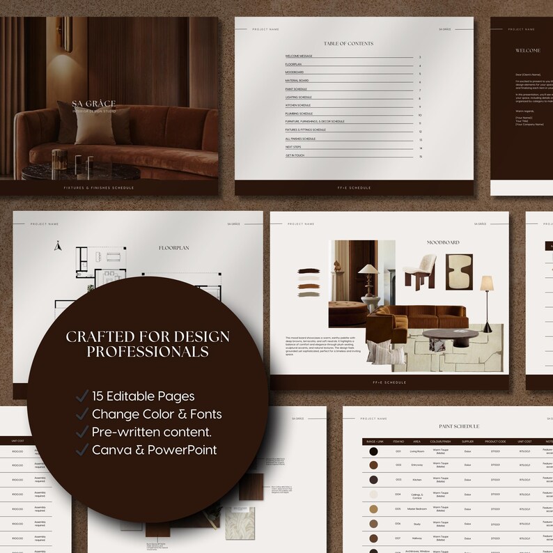 FF&E Schedule Template | Interior Design Furniture and Materials ...