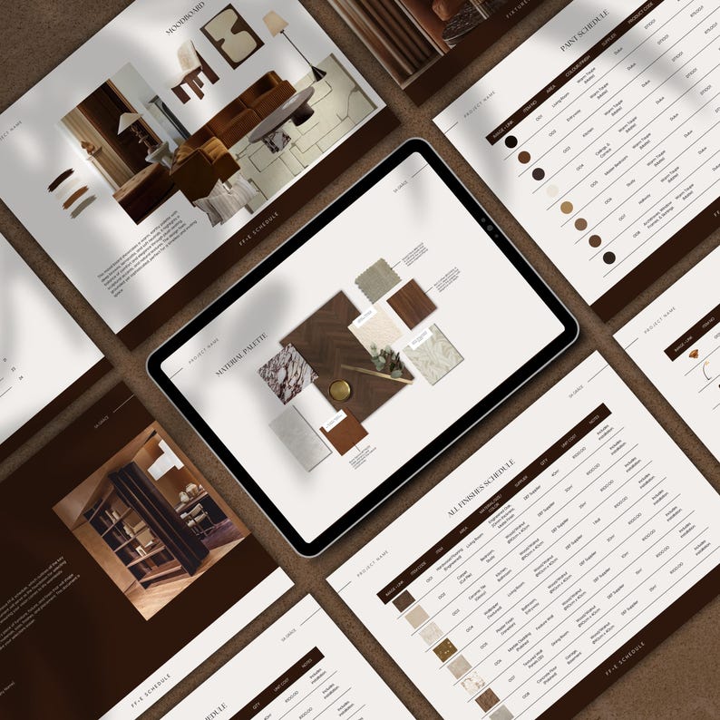 FF&E Schedule Template | Interior Design Furniture and Materials ...