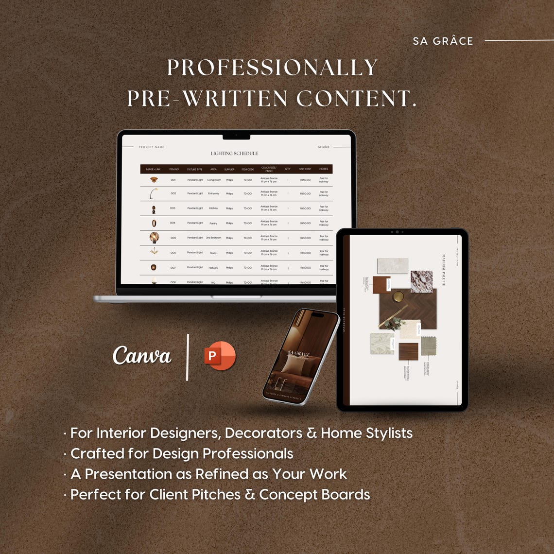 FF&E Schedule Template | Interior Design Furniture and Materials ...