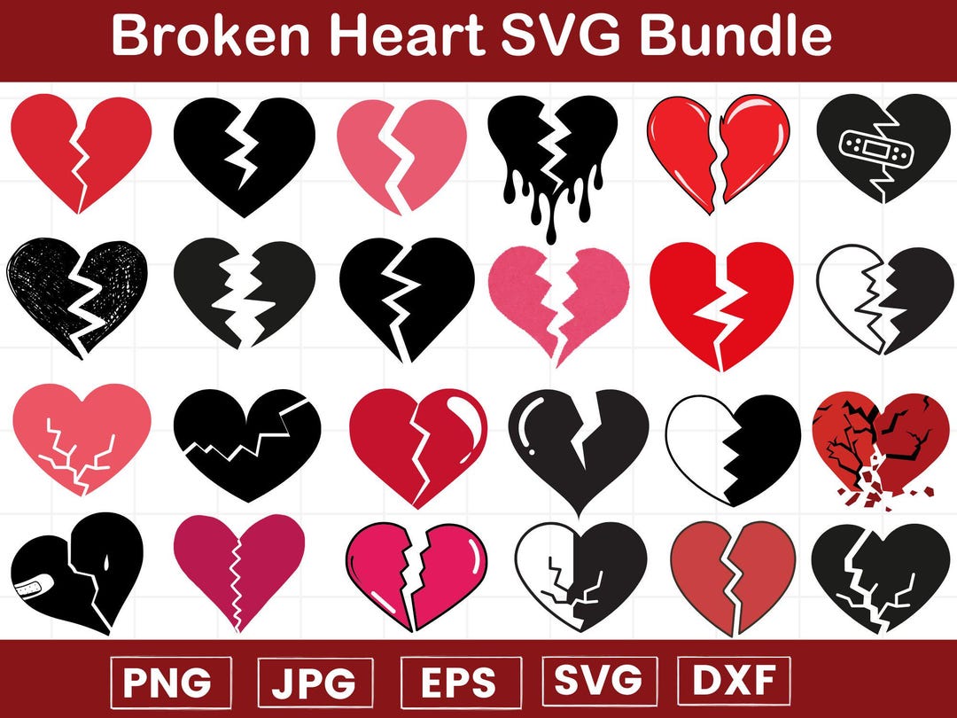 Broken Heart Svg - Heart Clipart Png - Broken Heart Clipart - Heart Svg ...